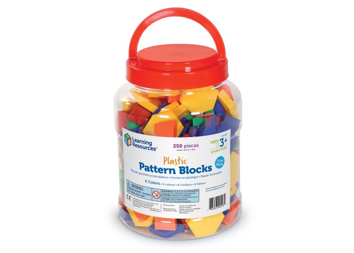 Plastic Pattern Blocks - 1 cm, Set of 250 – The Bendy Beanstalk